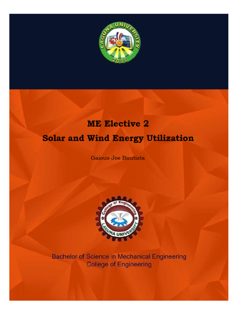 ELECTIVE 2 | PDF | Sun | Solar Energy