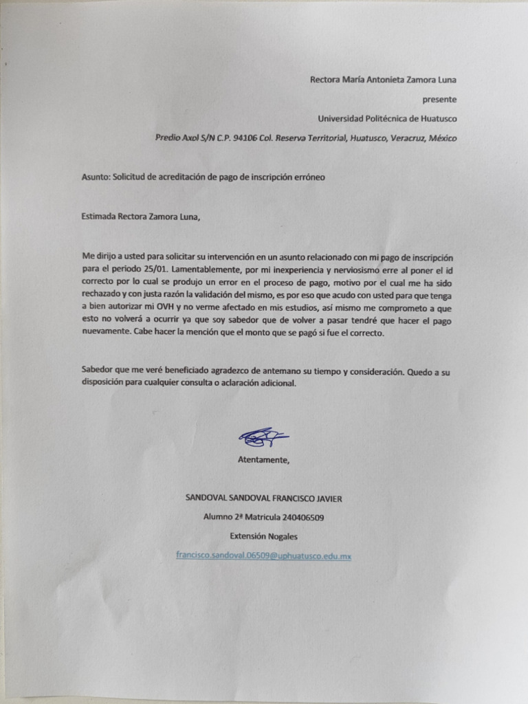 oficio 240406509 Sandoval Sandoval | PDF