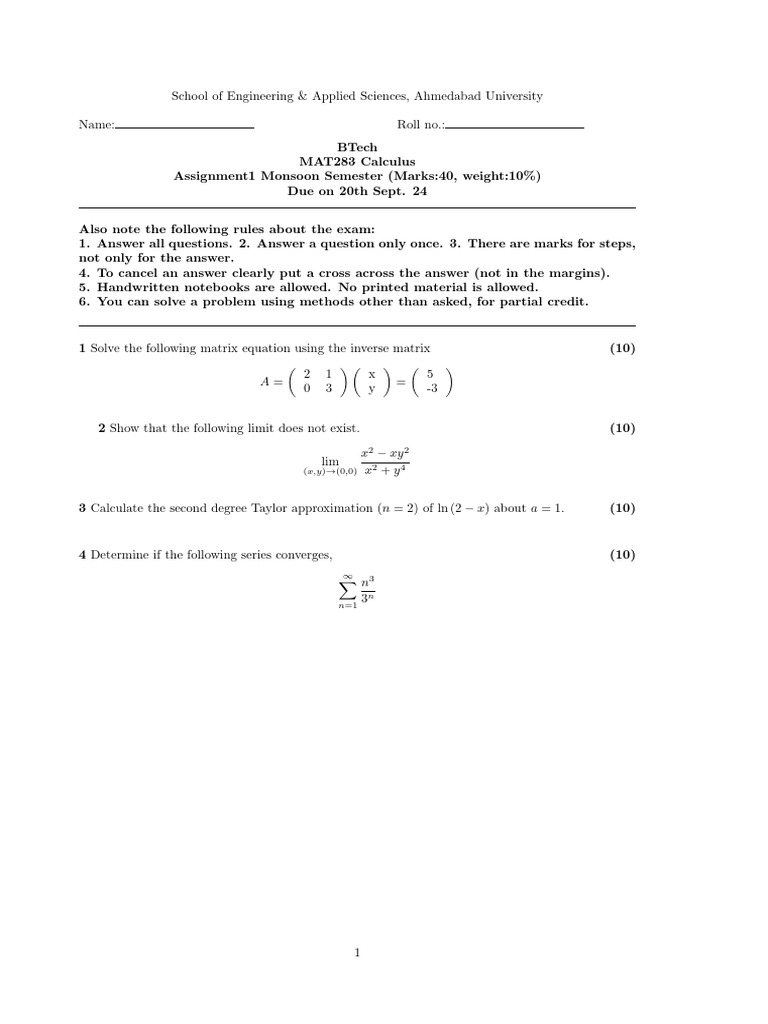Assignment 1 | PDF