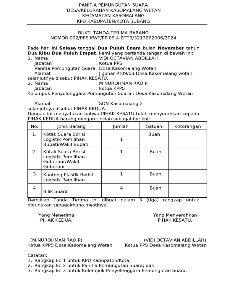 BTTB PPS KE KPPS | PDF