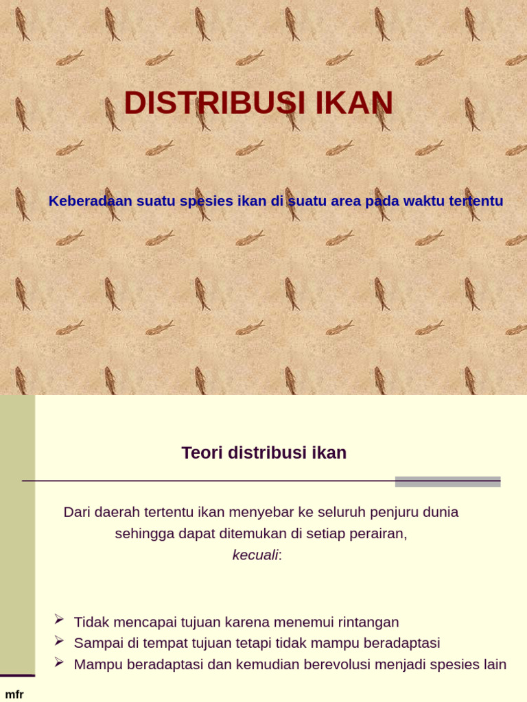 Teori dan Tipe Distribusi Ikan | PDF