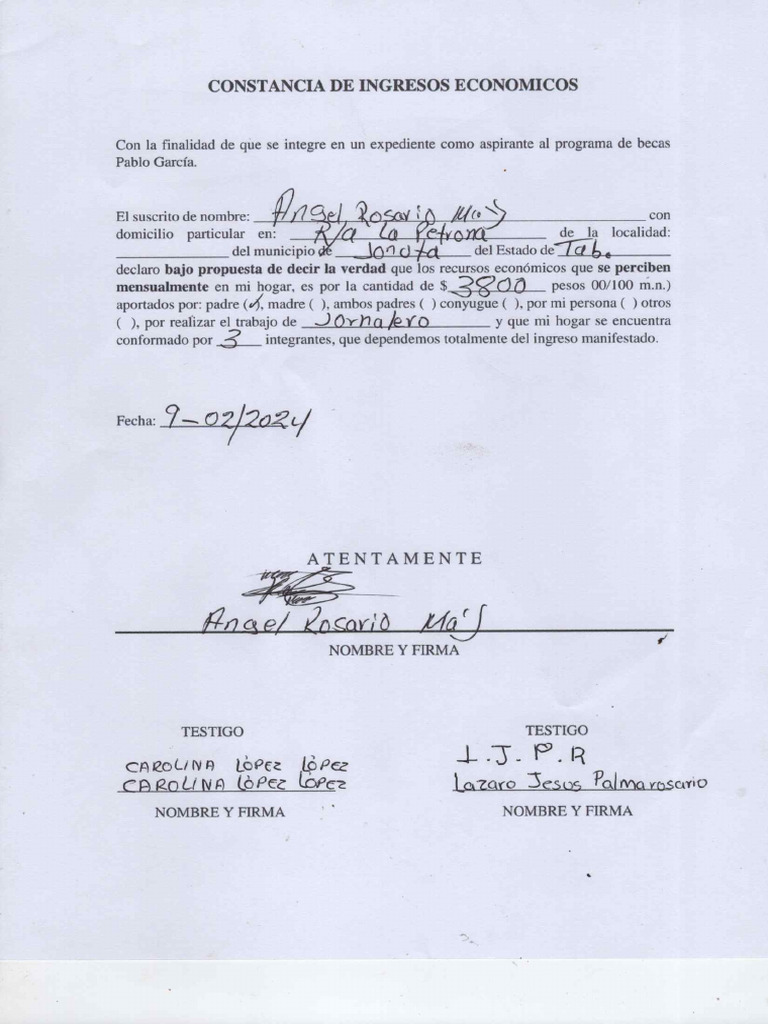 Constancia de Ingresos | PDF