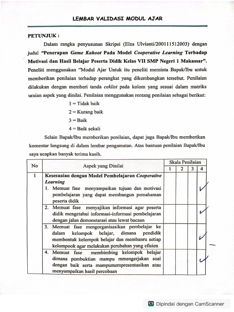 Lembar Validasi-1 | PDF