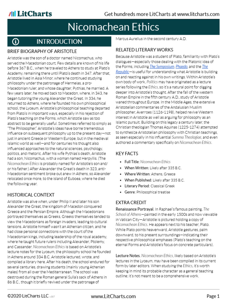 Nicomachean Ethics | PDF | Virtue | Aristotle