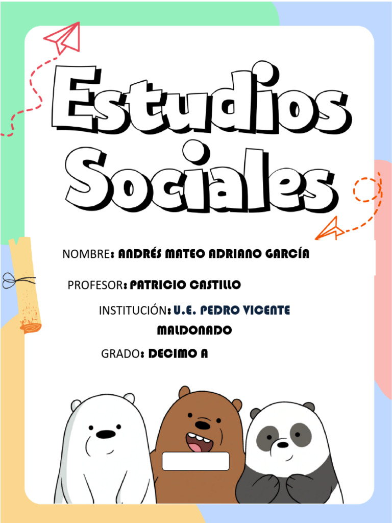 Caratulas de Estudios Sociales | PDF