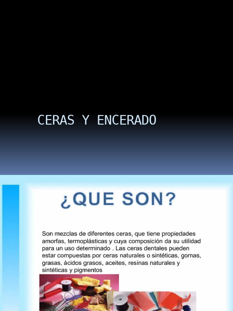 Ceras y Encerado 1 | PDF