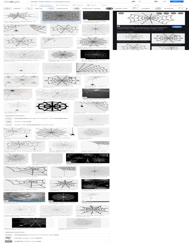 Spider Web Black No Background - Google Search | PDF | Artistic ...