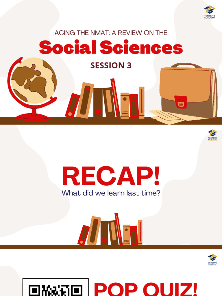 NMAT SocSci Session 3 (Post-Lecture) | PDF | Reinforcement | Classical Conditioning