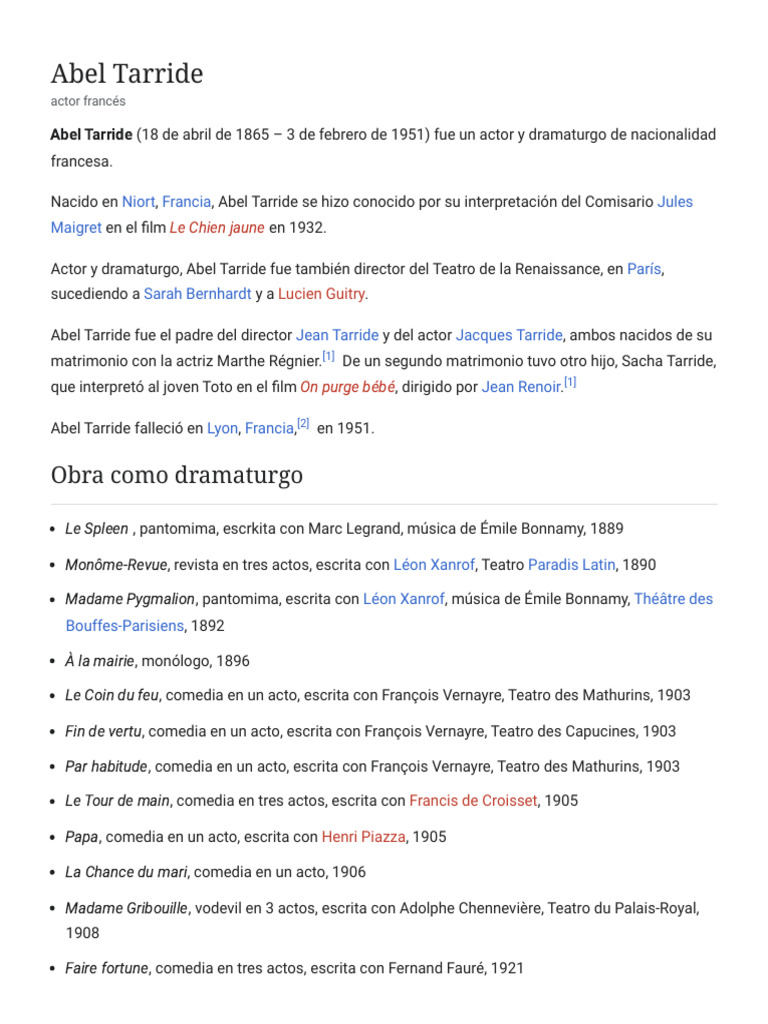 Abel Tarride | PDF