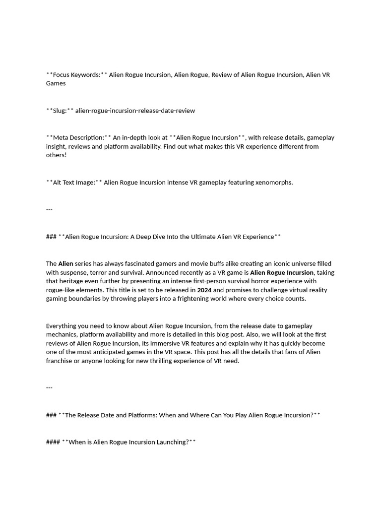 Alien | PDF | Virtual Reality | Interactivity