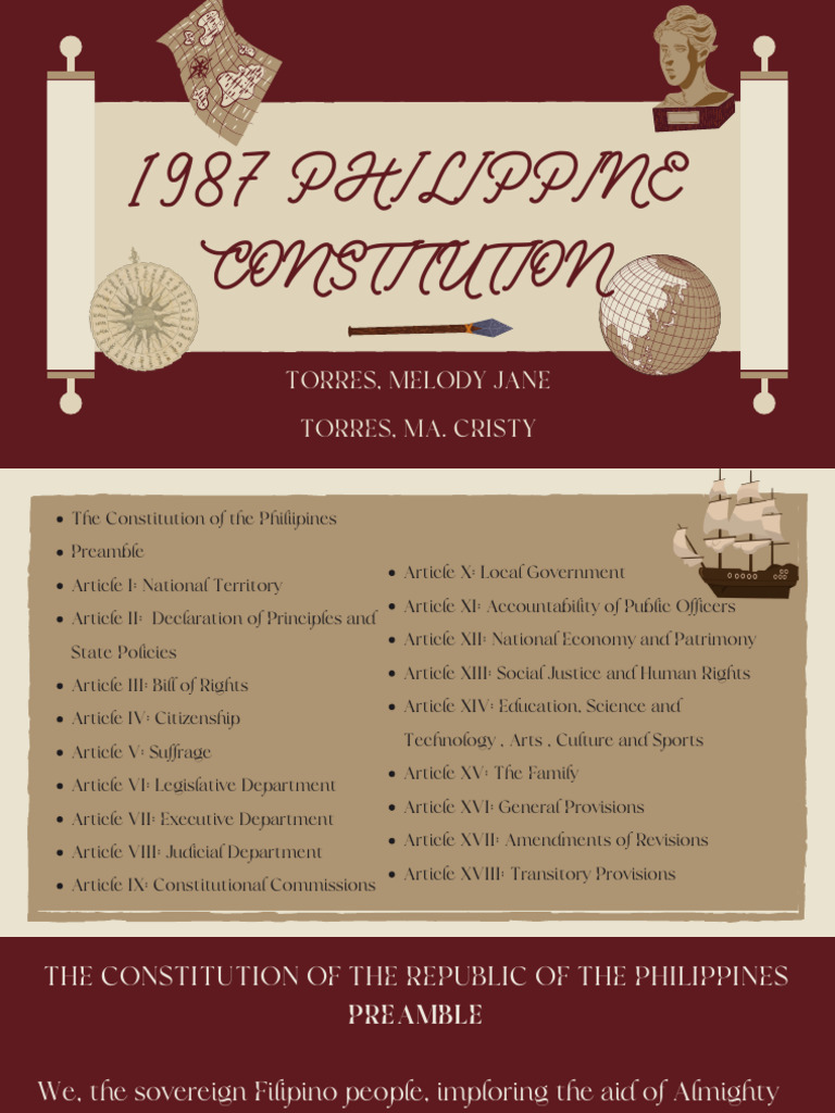 Overview of the 1987 Philippine Constitution | PDF | Government ...