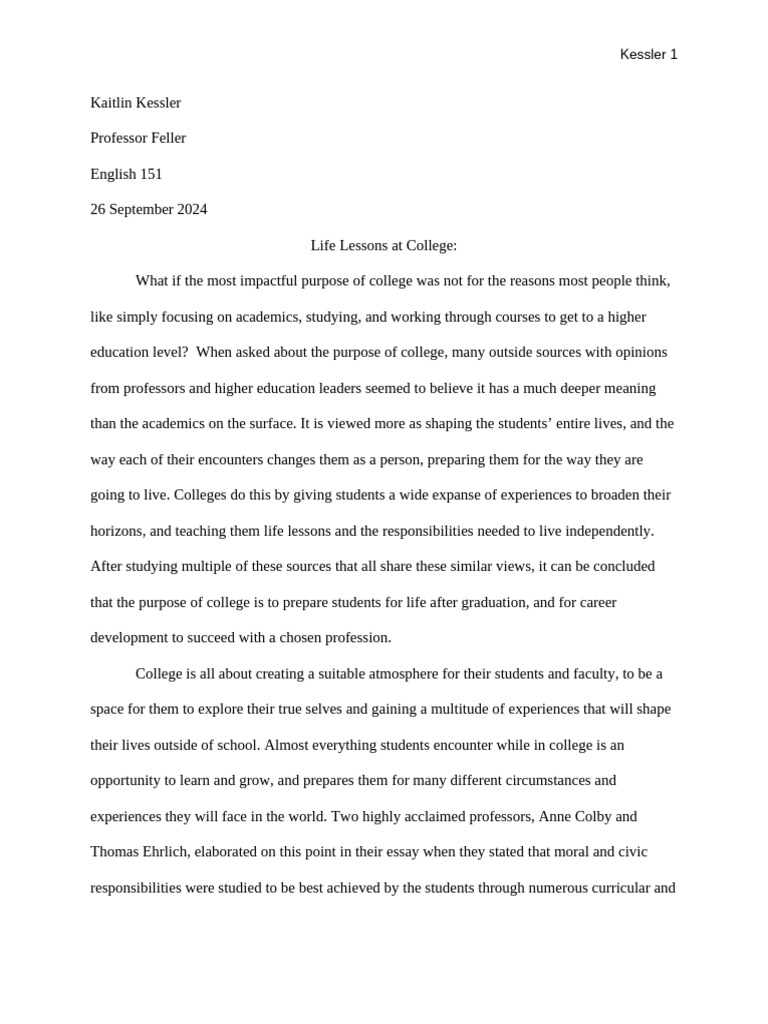 English 151 Essay 1 Draft | PDF | Cognition
