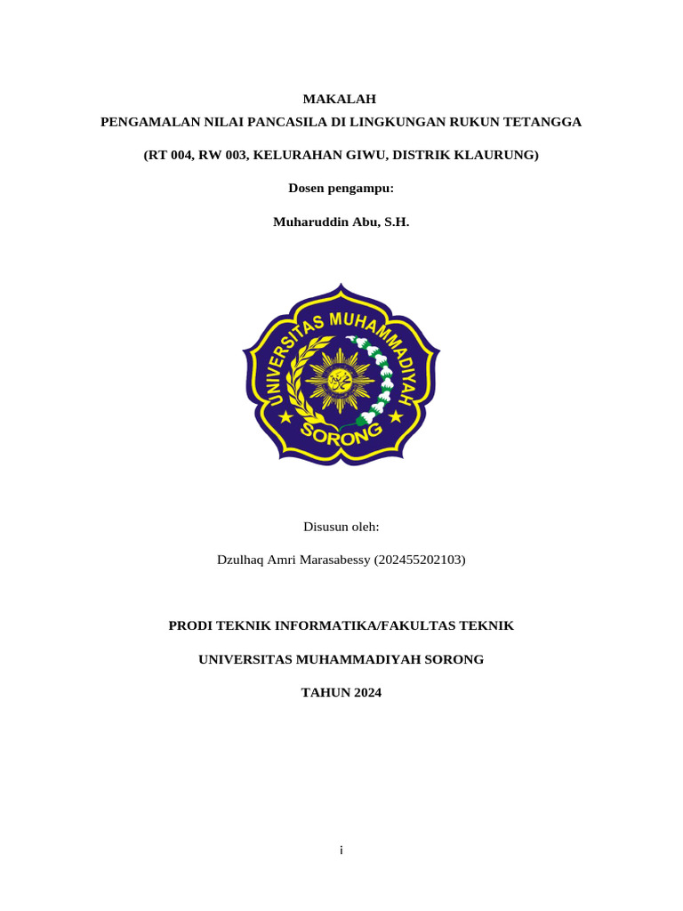 Pancasila Dzulhaq Amri | PDF