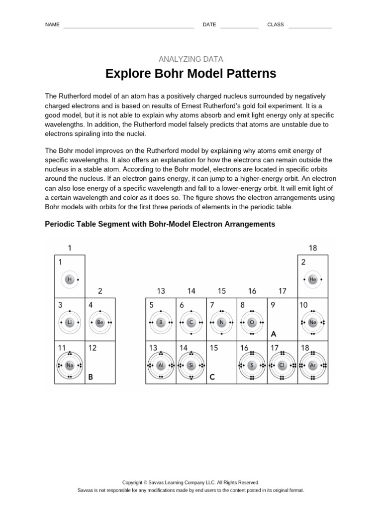CHEM21 As 02 Analyze Data Explore IWS | PDF | Atoms | Electron