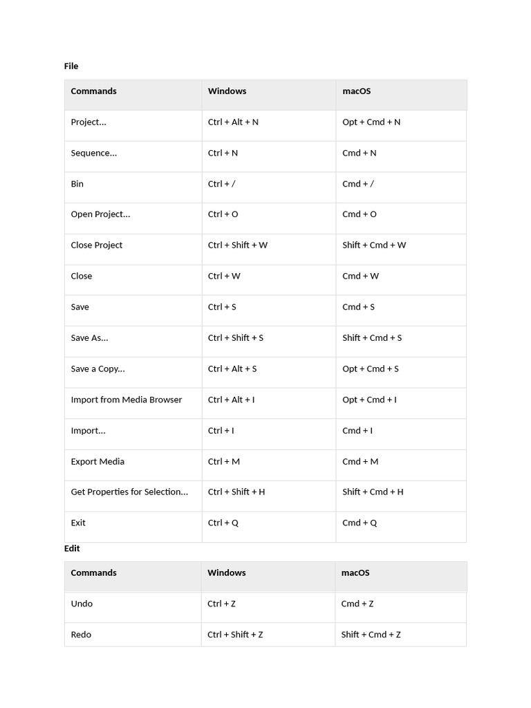 SHORT KEY PREMIERE | PDF | Computing | Software