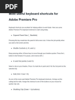 Avid Shortcut Keys PDF | PDF | Keyboard Shortcut | Computer Keyboard