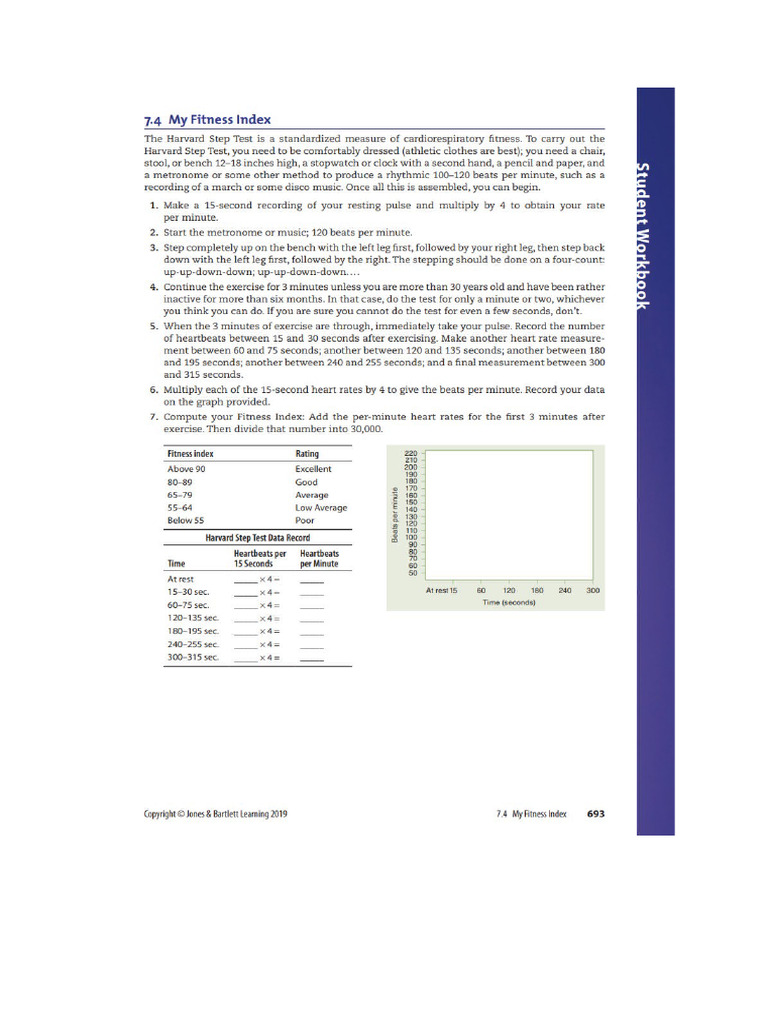 HSC200 Physical Activity Worksheet My Fitness Index | PDF