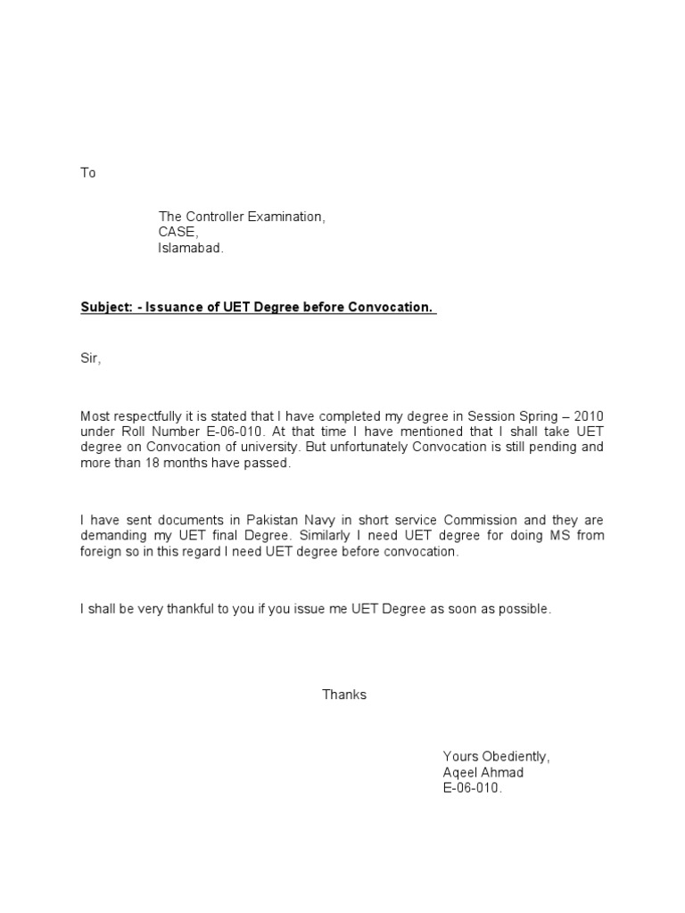 Degree Issuance Application Student Affair Email | PDF | Career & Growth | Finance & Money ...