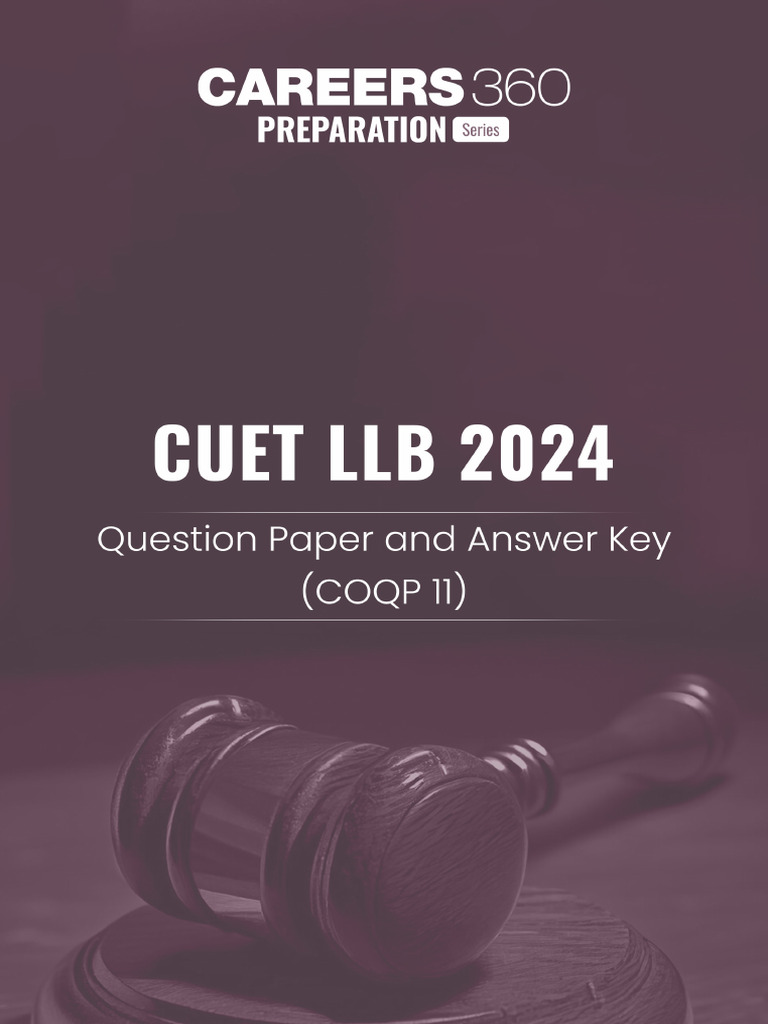 CUET LLB 2024 Question Paper Insights | PDF | Software