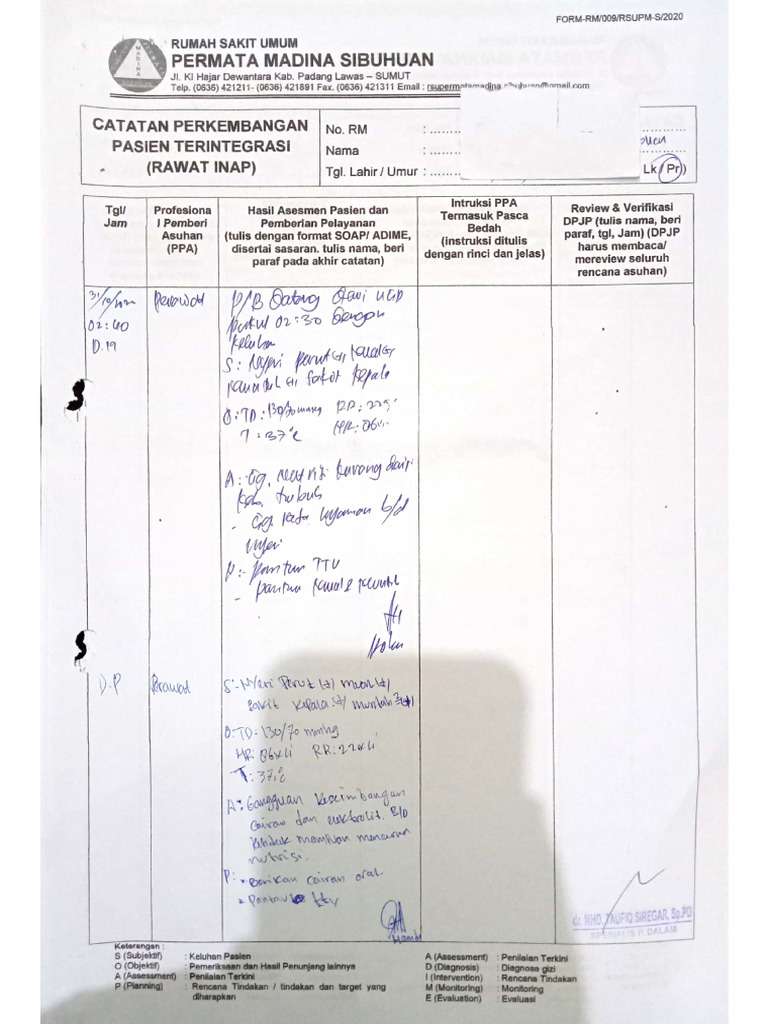 CPPT Pasien Dengan Penyakit Menular | PDF