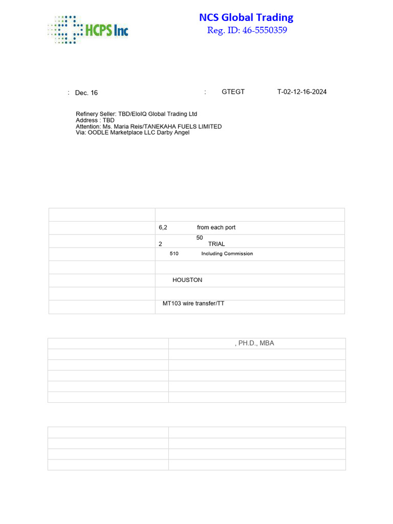 ICPO for EN590 Diesel Fuel Purchase | PDF | Diesel Fuel