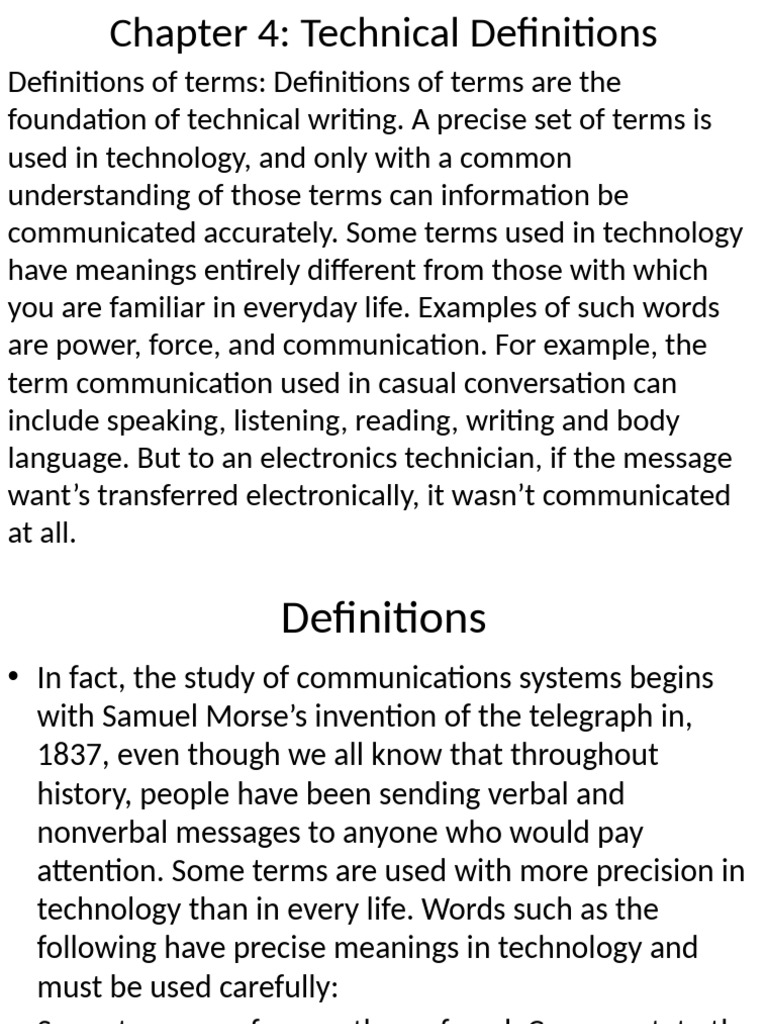 Chapter 4 Technical Definitions BSC CSIt | PDF | Jargon | Linguistics