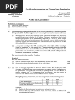 AAT Level 3 Exam Paper - Jan 2021 | PDF | Going Concern | Audit