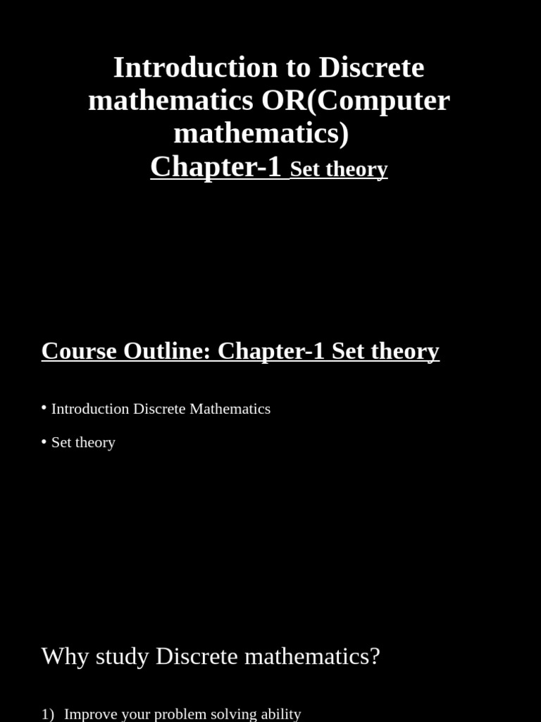 ch-1 Discrete mathematics | PDF