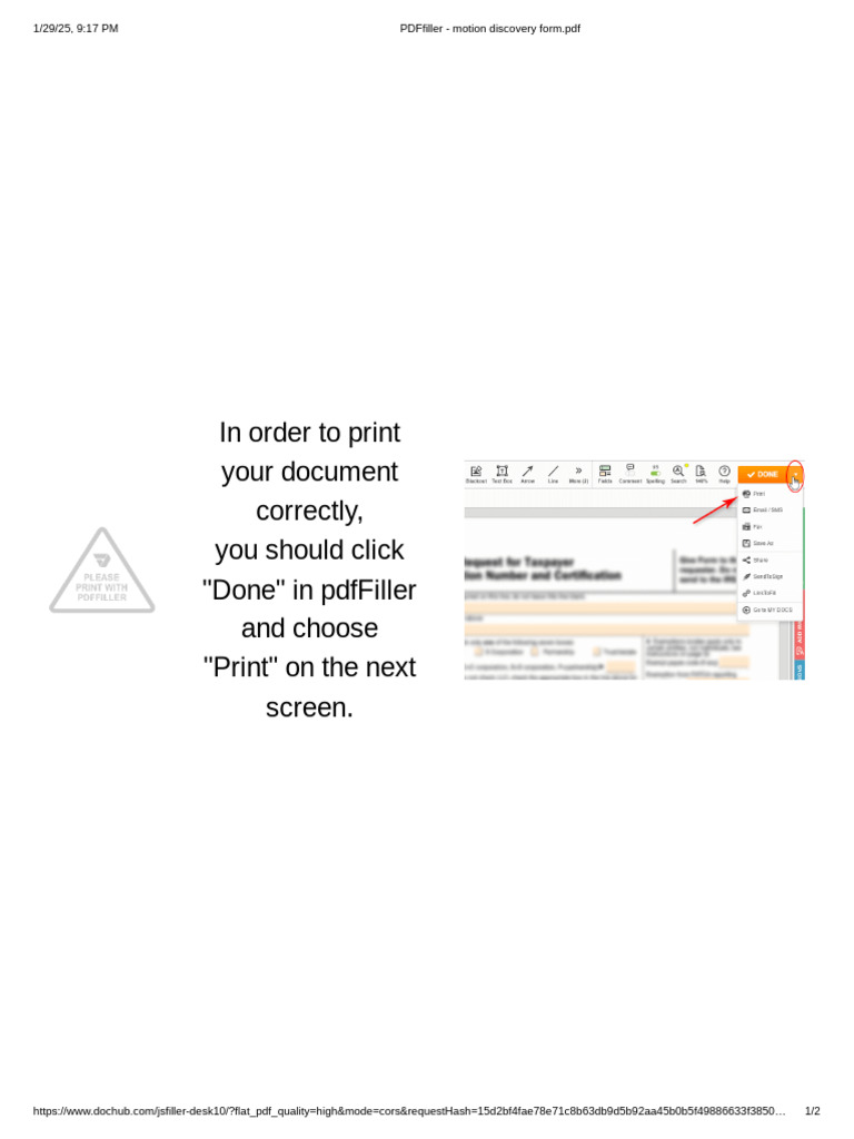 PDFfiller - Motion Discovery Form | PDF