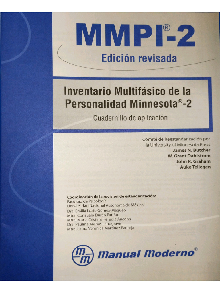 MMPI Cuardernillo | PDF