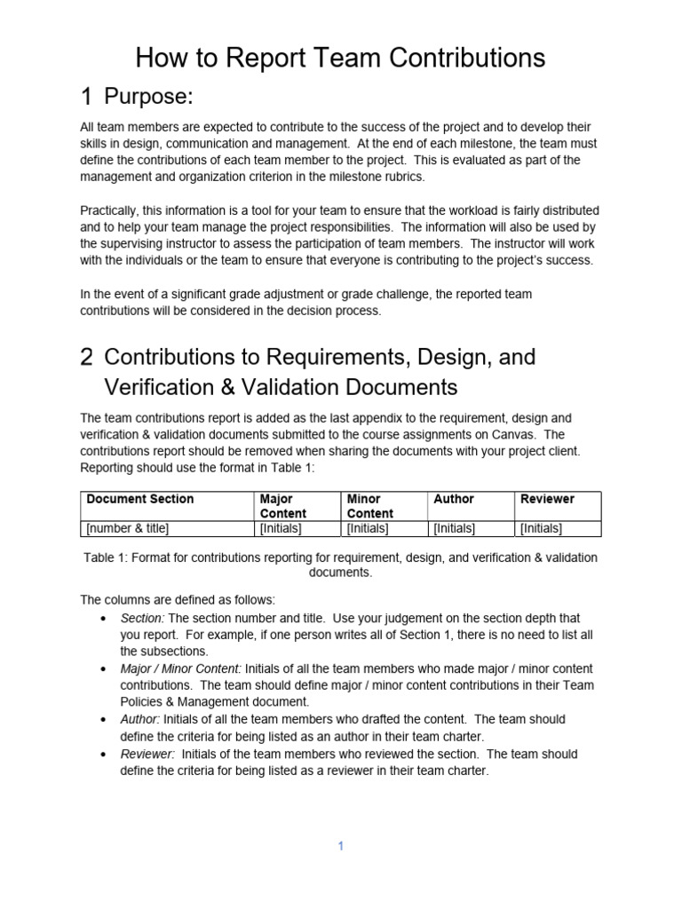 Contributions_Reporting_Team_Instructions | PDF | Verification And ...
