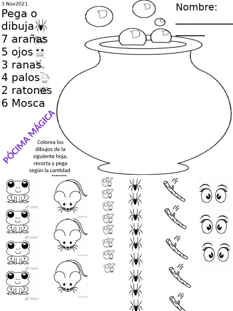Actividad de Pócima Mágica para Niños | PDF