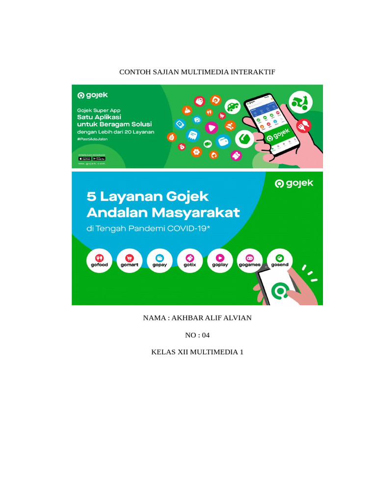 Contoh Sajian Multimedia Interaktif | PDF