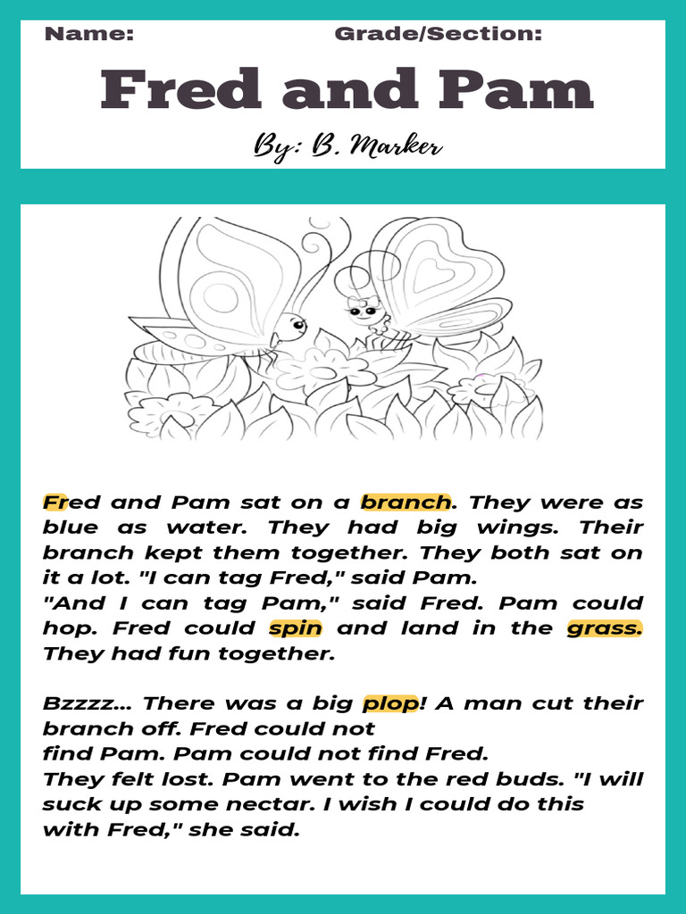 Fred and Pam's Branch Adventure | PDF
