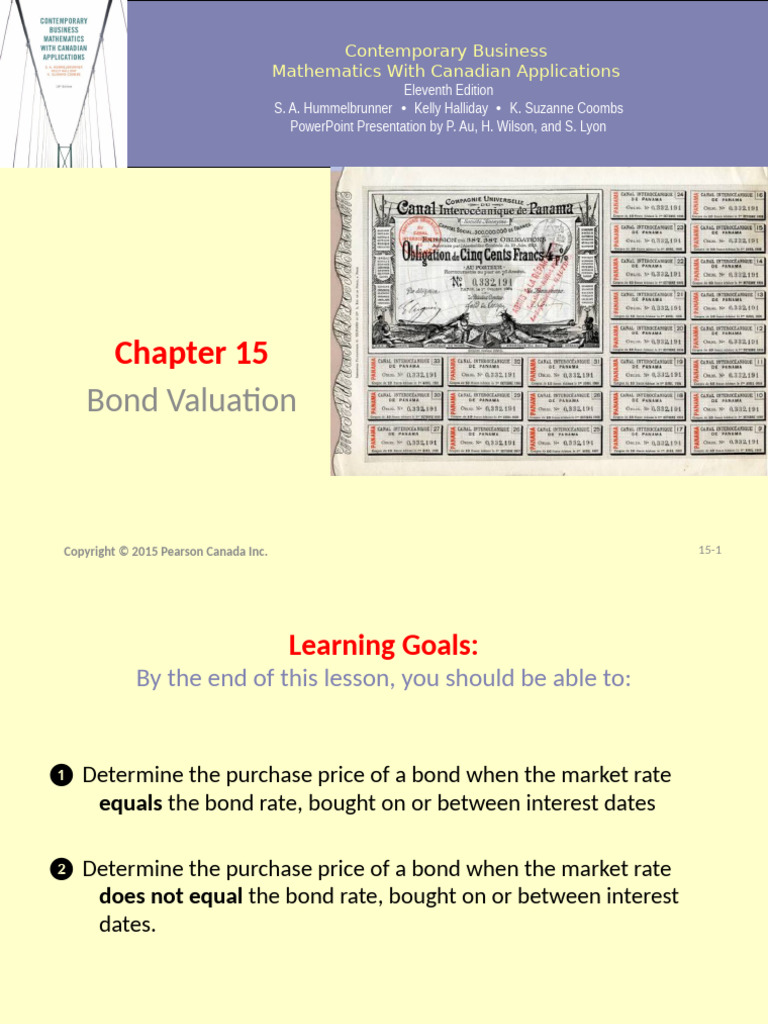 CH 15 - Bond Valuation | PDF | Bonds (Finance) | Interest