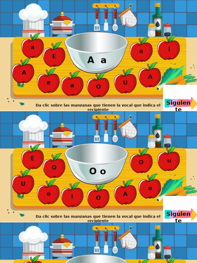 Juego Interactivo de Las Vocales | PDF