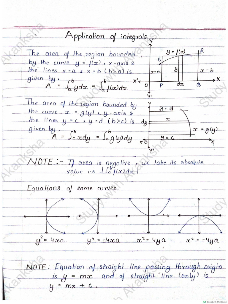 Application of Integrals | PDF