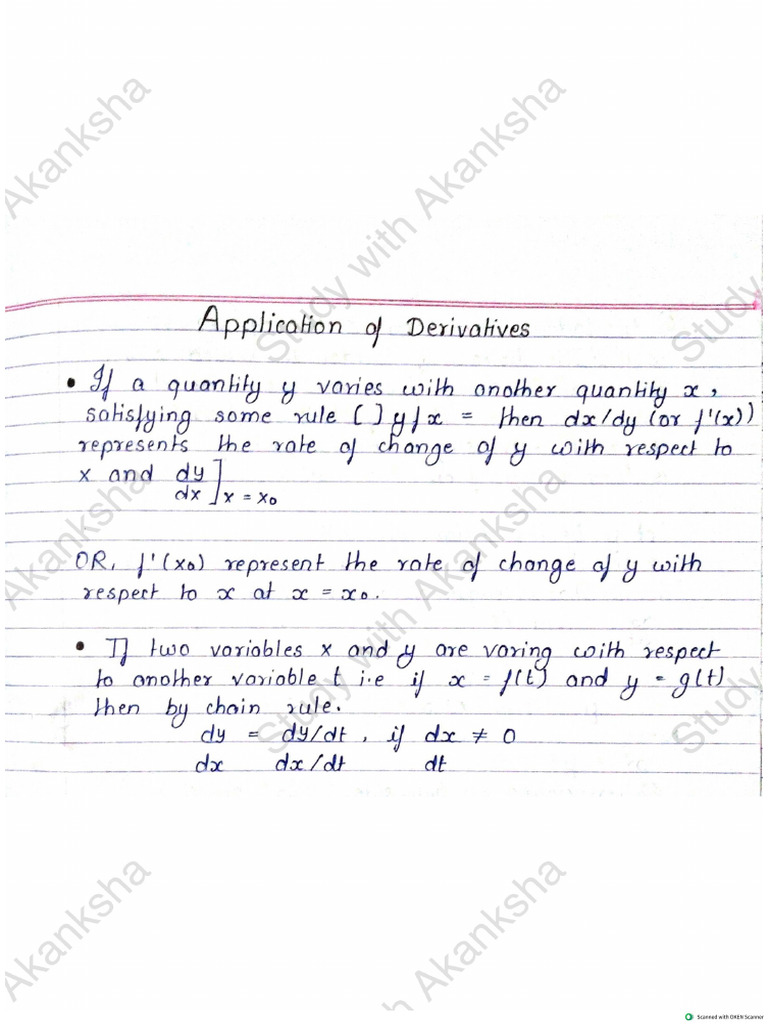 Application of Derivatives | PDF