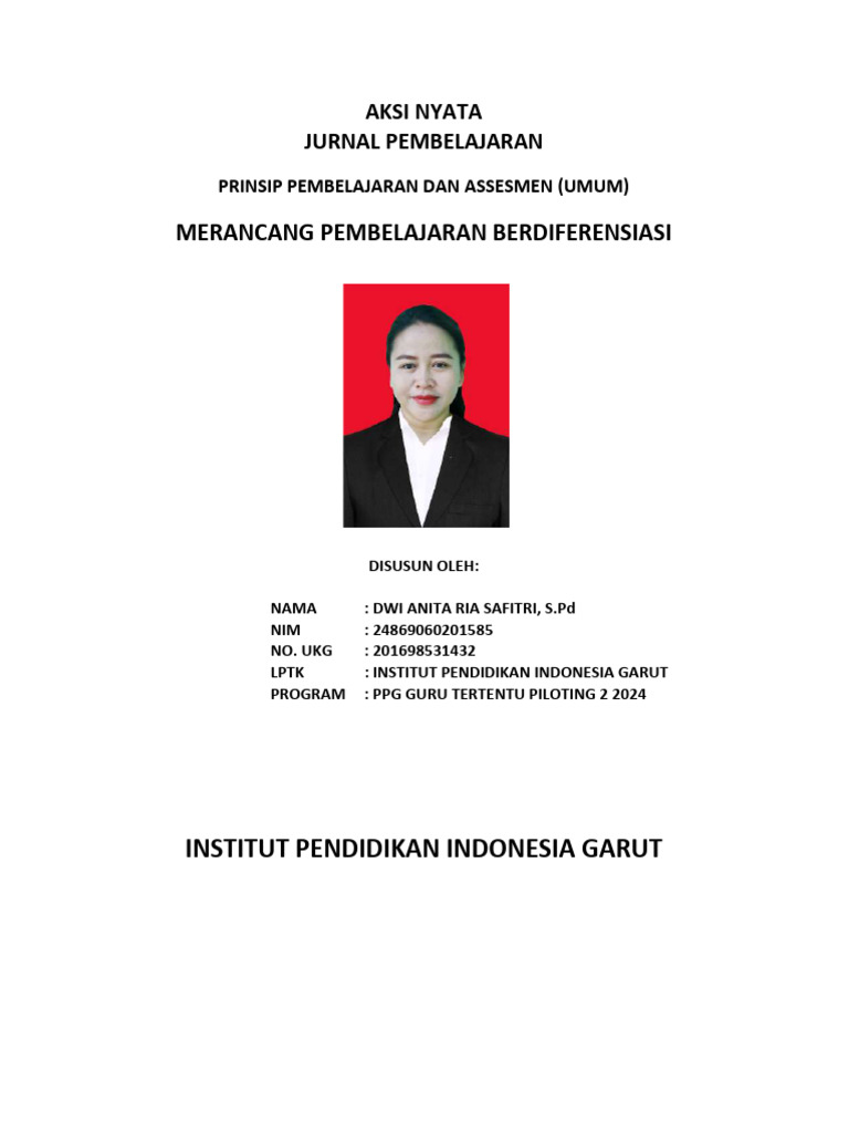 JURNAL AKSI NYATA MODUL 1-BERDIFERENSIASI RIA | PDF