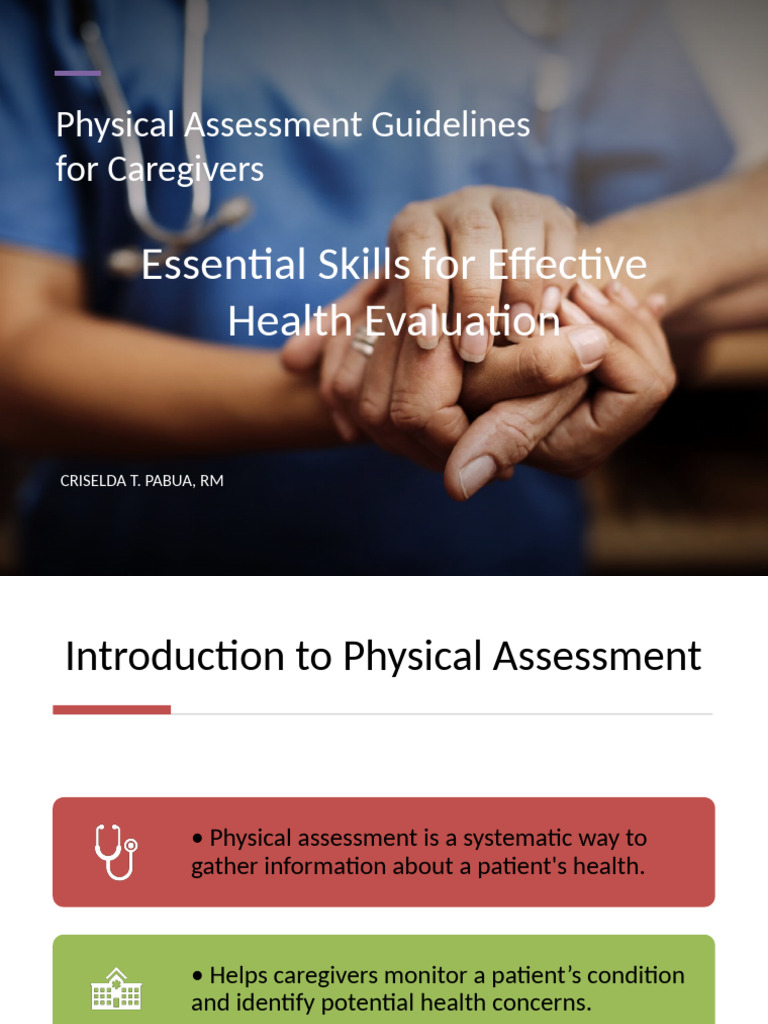 Physical Assessment Guidelines For Caregivers | PDF | Physical ...