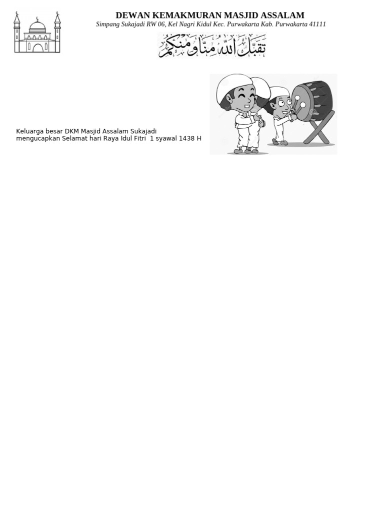 KOP SURAT MASJID | PDF