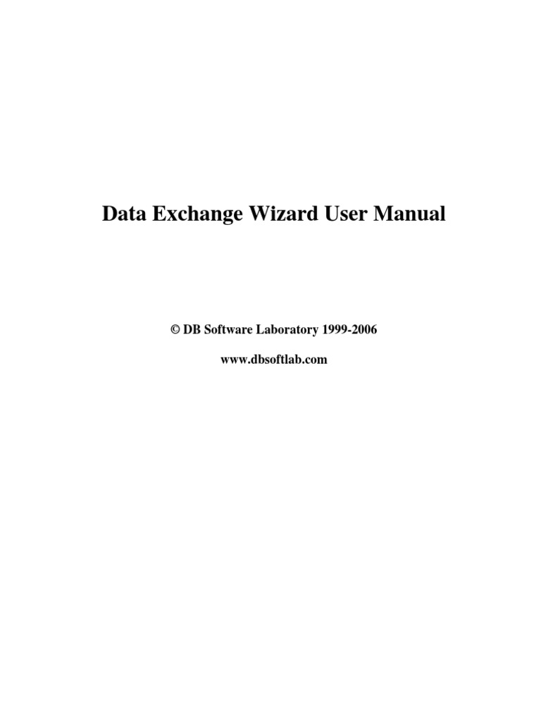 Data Exchange Wizard User Manual | Download Free PDF | Oracle Database | Microsoft Sql Server