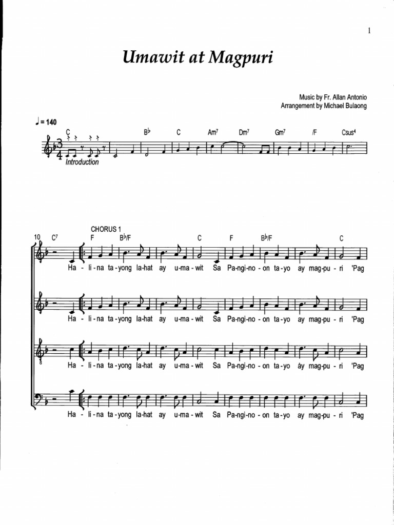 Umawit at Magpuri Antonio | PDF