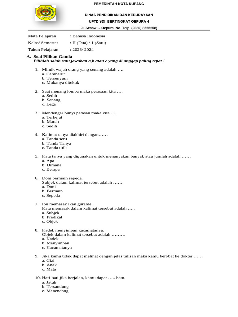 Kumer Kelas 2 Bindo | PDF