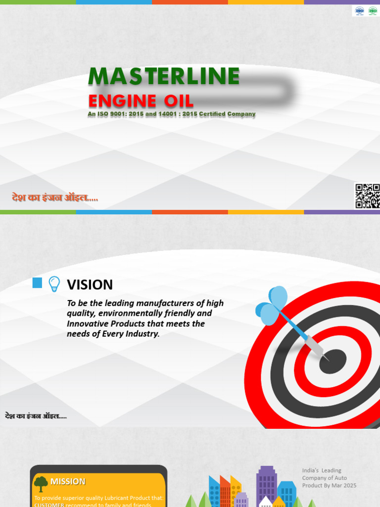 1 Masterline Presentation For Export | PDF | Motor Oil | Mechanical ...
