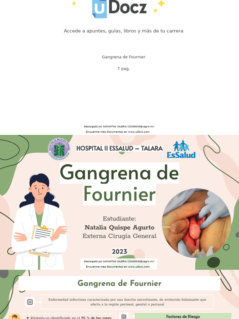Gangrena de Fournier 511077 Downloadable 6248437 | PDF | Enfermedades y ...