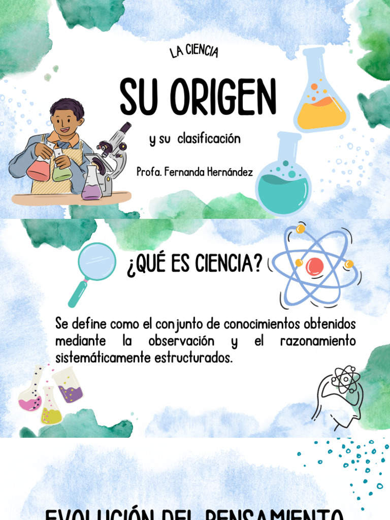 Origen y Clasificación de la Ciencia | PDF | Science | Científico