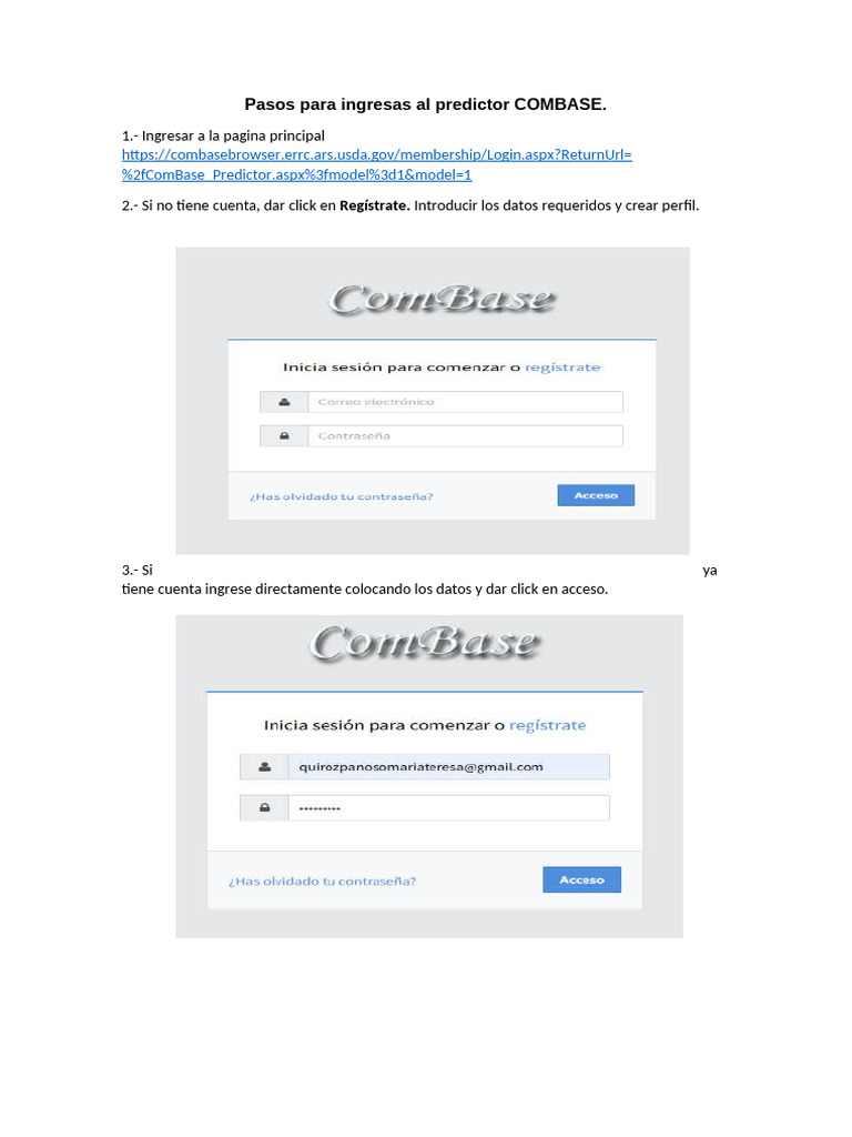 Acceso al Predictor COMBASE | PDF | Microorganismo | Incertidumbre