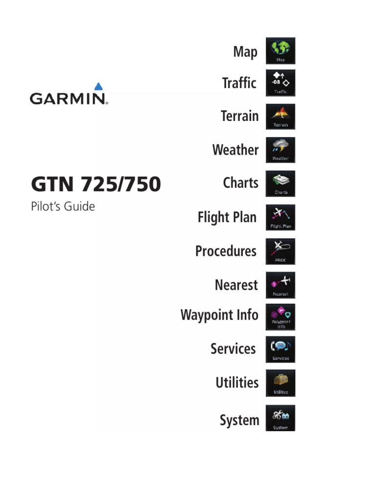 Manual de Usuario Garmin GTN 750 (724 Páginas) | PDF