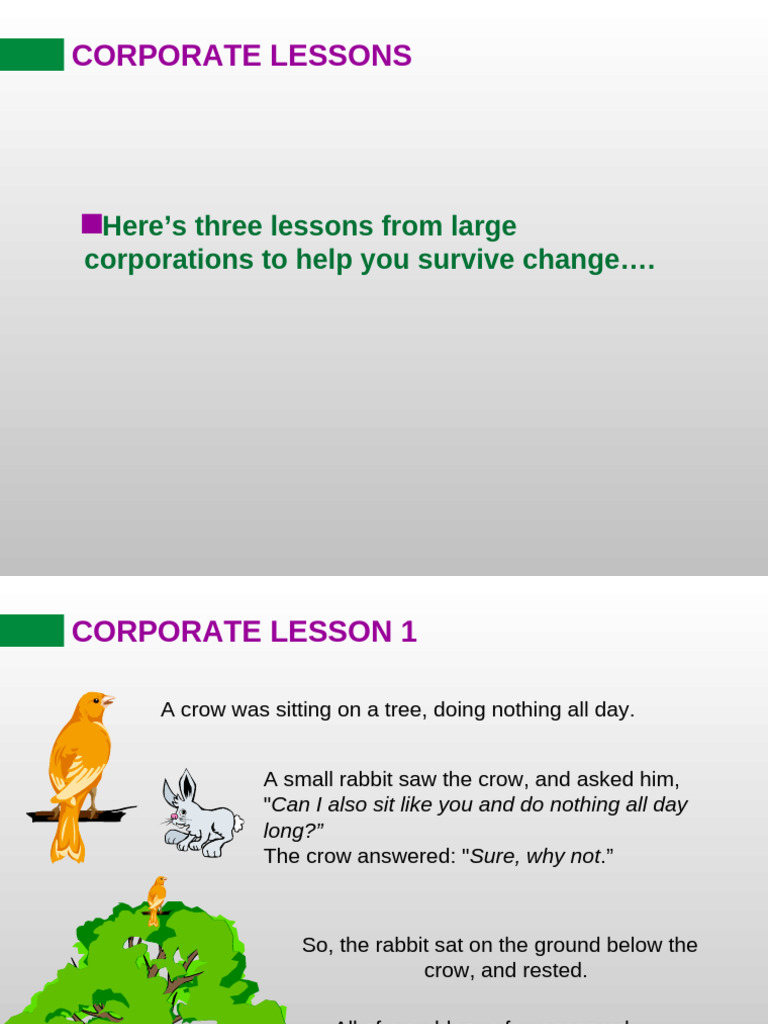 corporate lessons | PDF